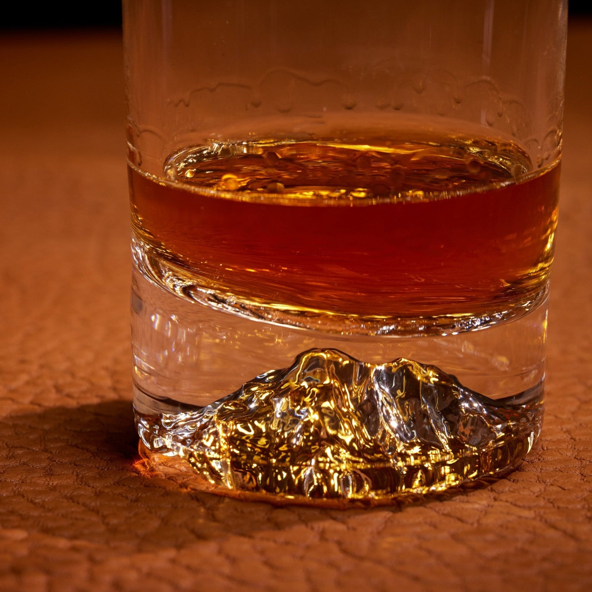 The Heavy Bottom Mt. Rainier Tumbler | Handblown Mountain Whiskey Glass