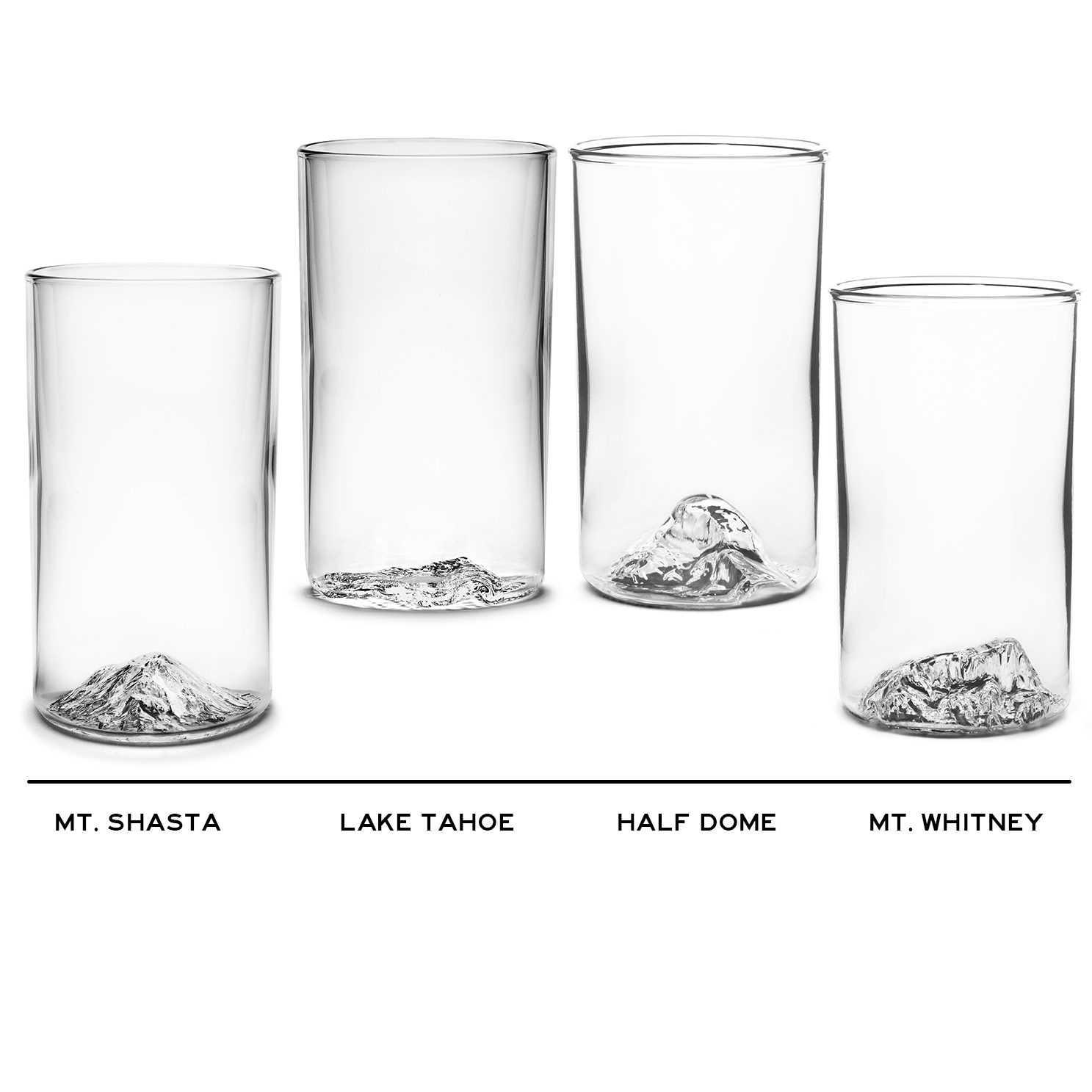 Lake Tahoe Collection | Mountain Whiskey & Beer Glasses - Unique Gifts